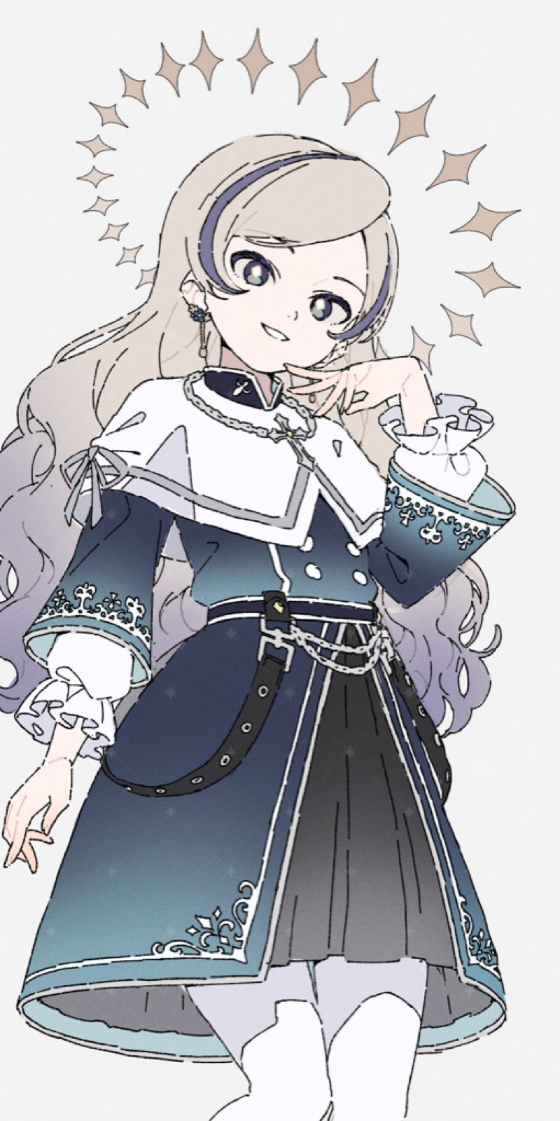 The Big ImageBoard (TBIB) - 1girl aikatsu! (series) blue dress blue eyes blue hair collared ...