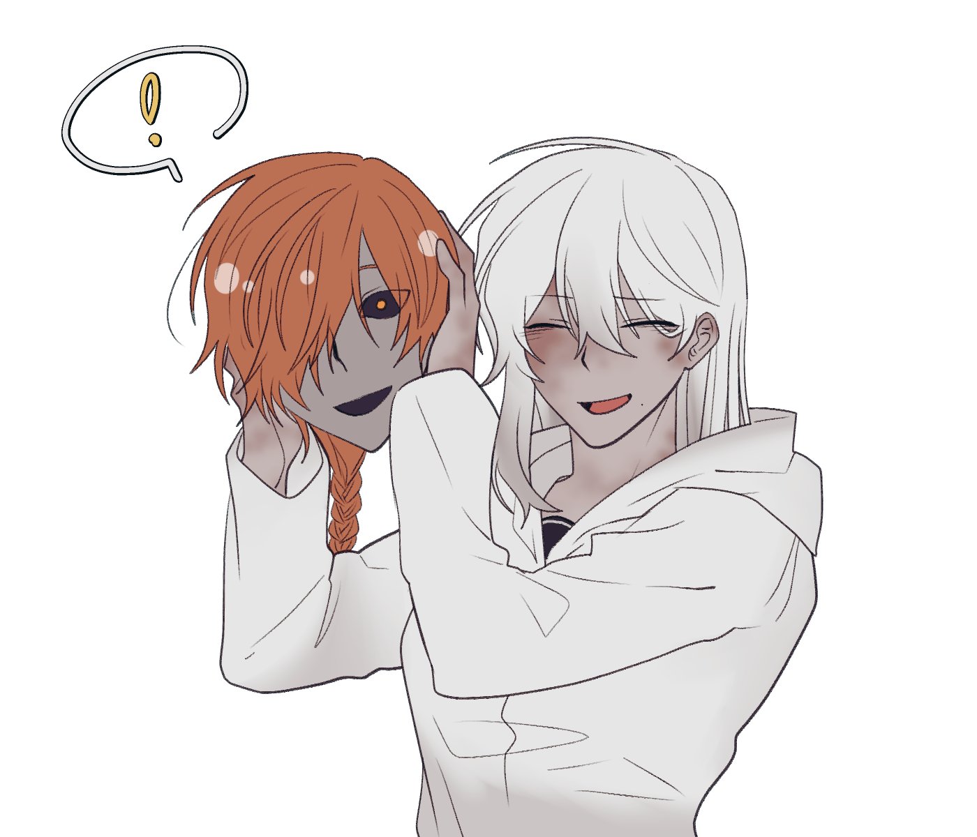 The Big ImageBoard (TBIB) - ! 1boy 1girl black sclera braid colored ...