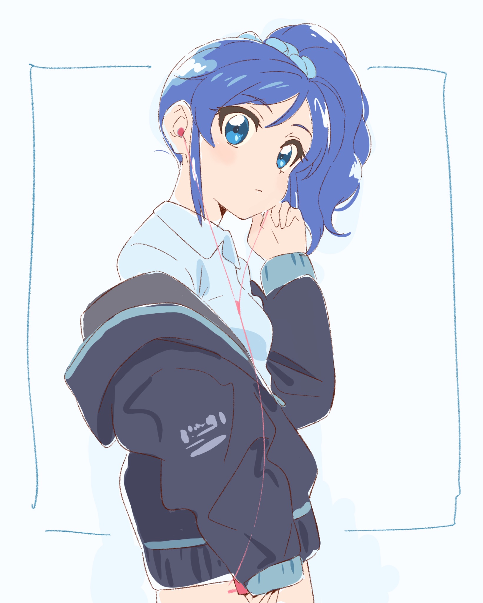 The Big ImageBoard (TBIB) - 1girl aikatsu! aikatsu! (series) black jacket blue eyes blue hair ...