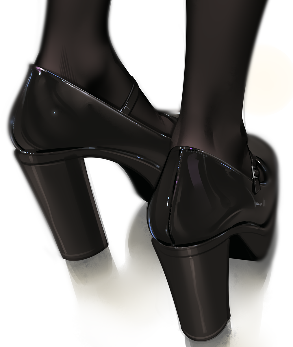 The Big ImageBoard (TBIB) - 1girl ama mitsuki black footwear black pantyhose feet foot focus ...