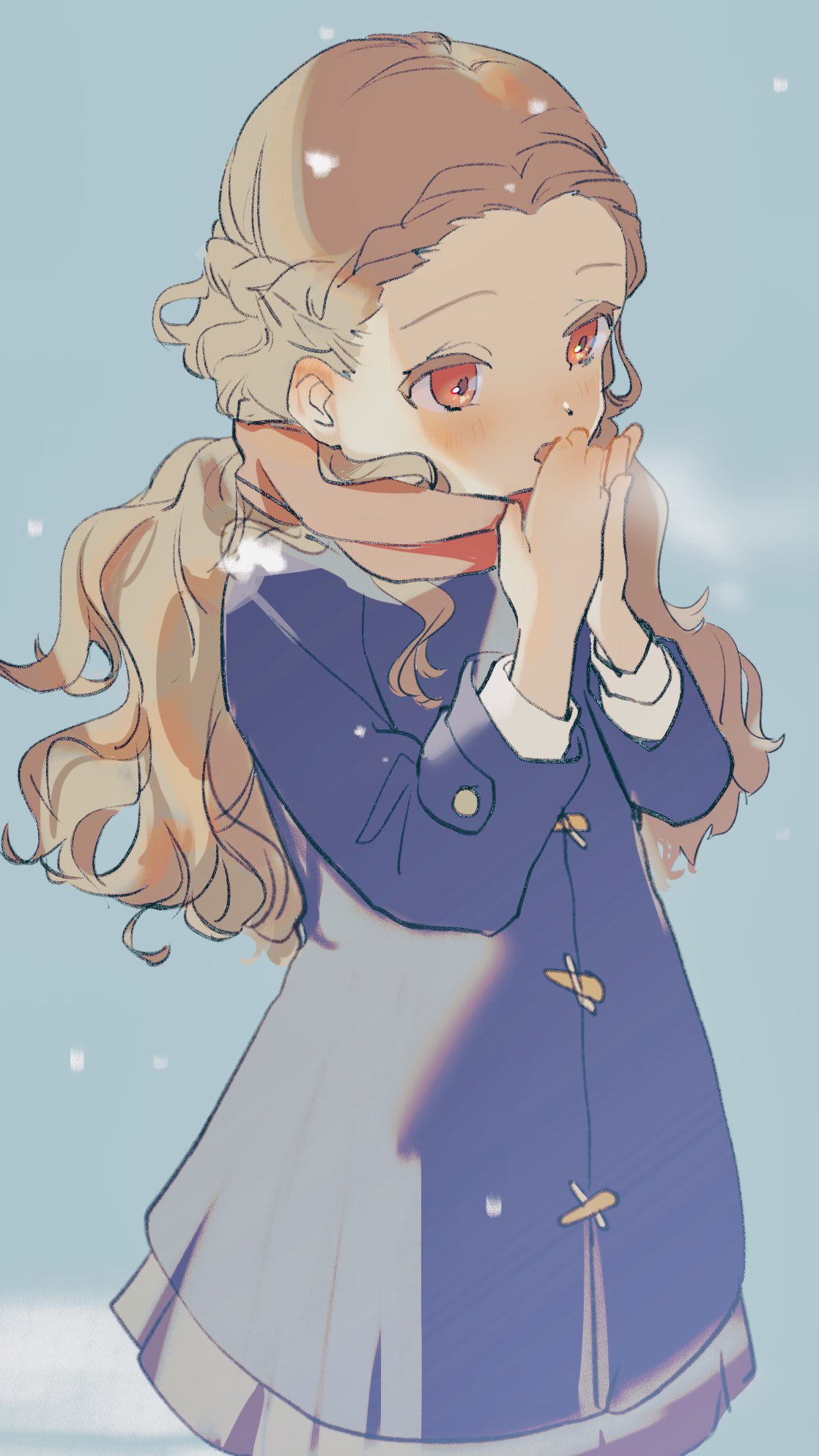 The Big ImageBoard (TBIB) - 1girl :o blue coat blush braid braided ...
