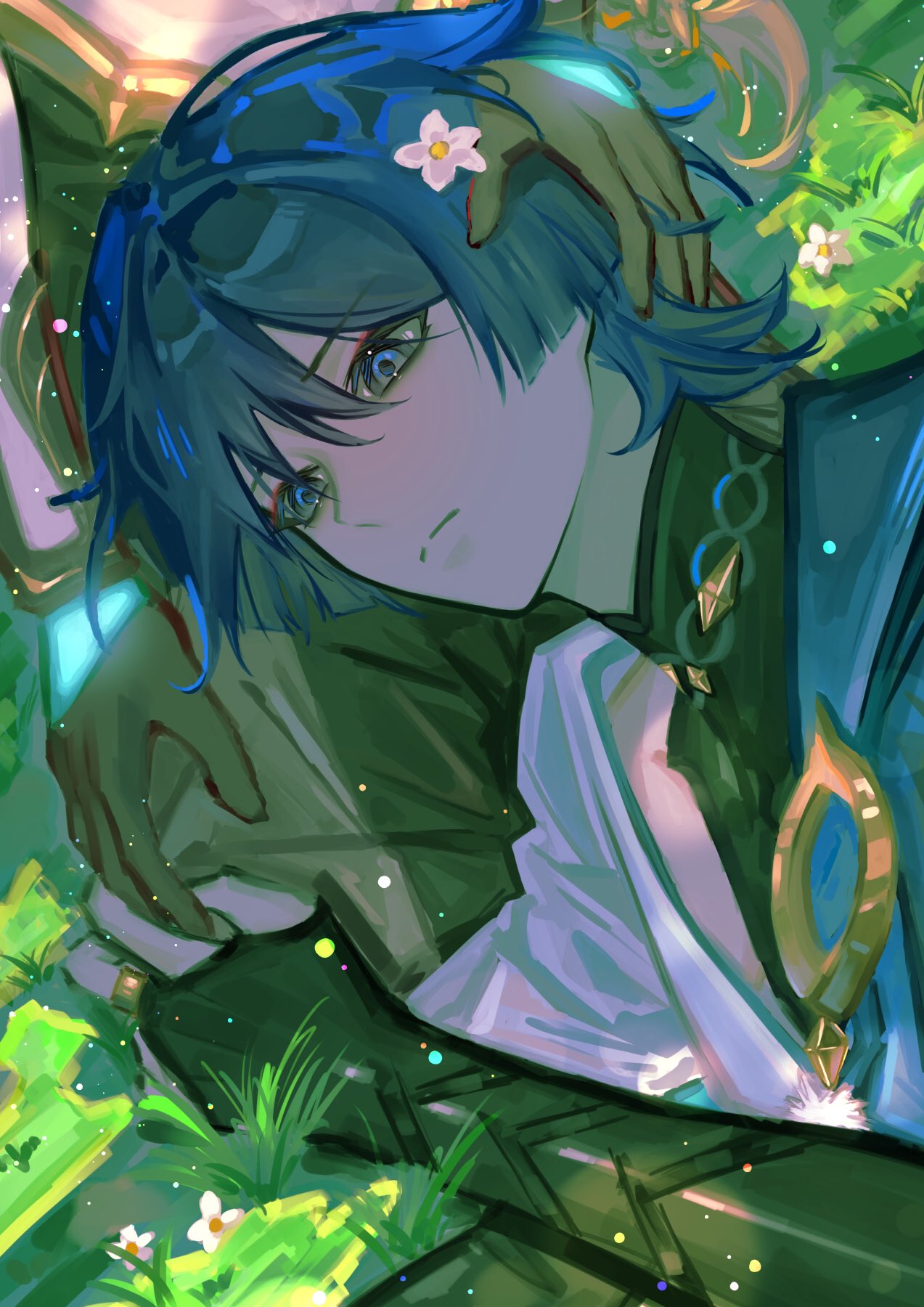 The Big ImageBoard (TBIB) - 2boys aether (genshin impact) arm armor arm ...