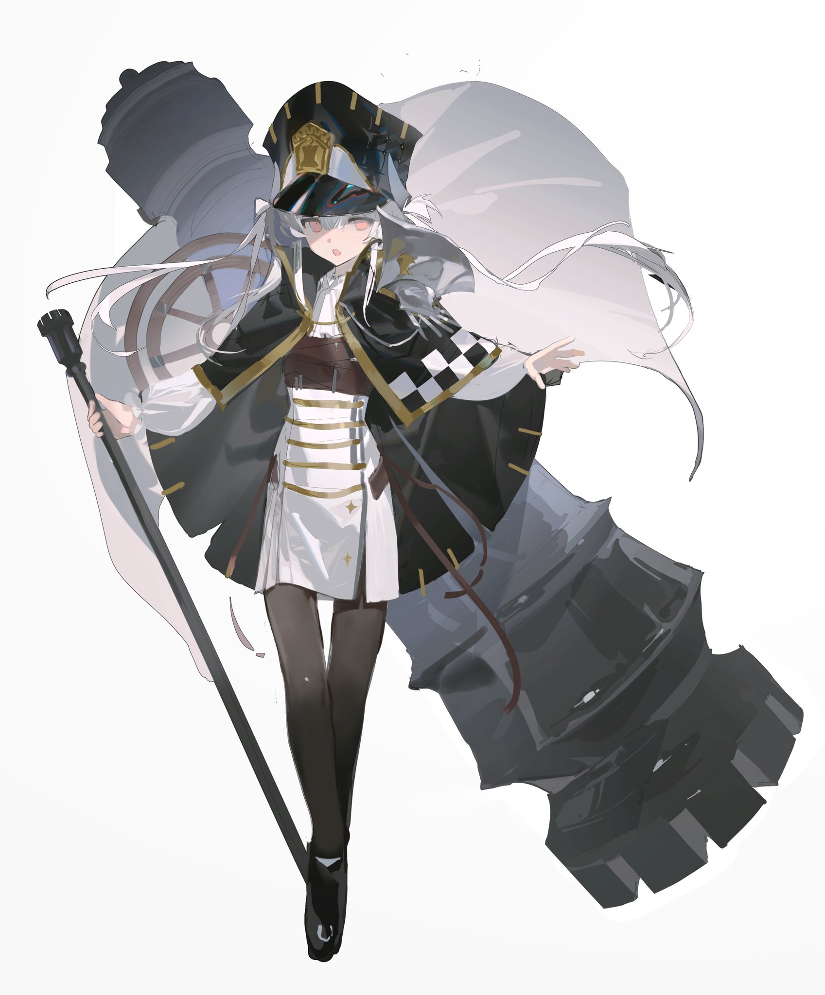 The Big ImageBoard (TBIB) - 1girl 9472 :o black cape black hat board ...