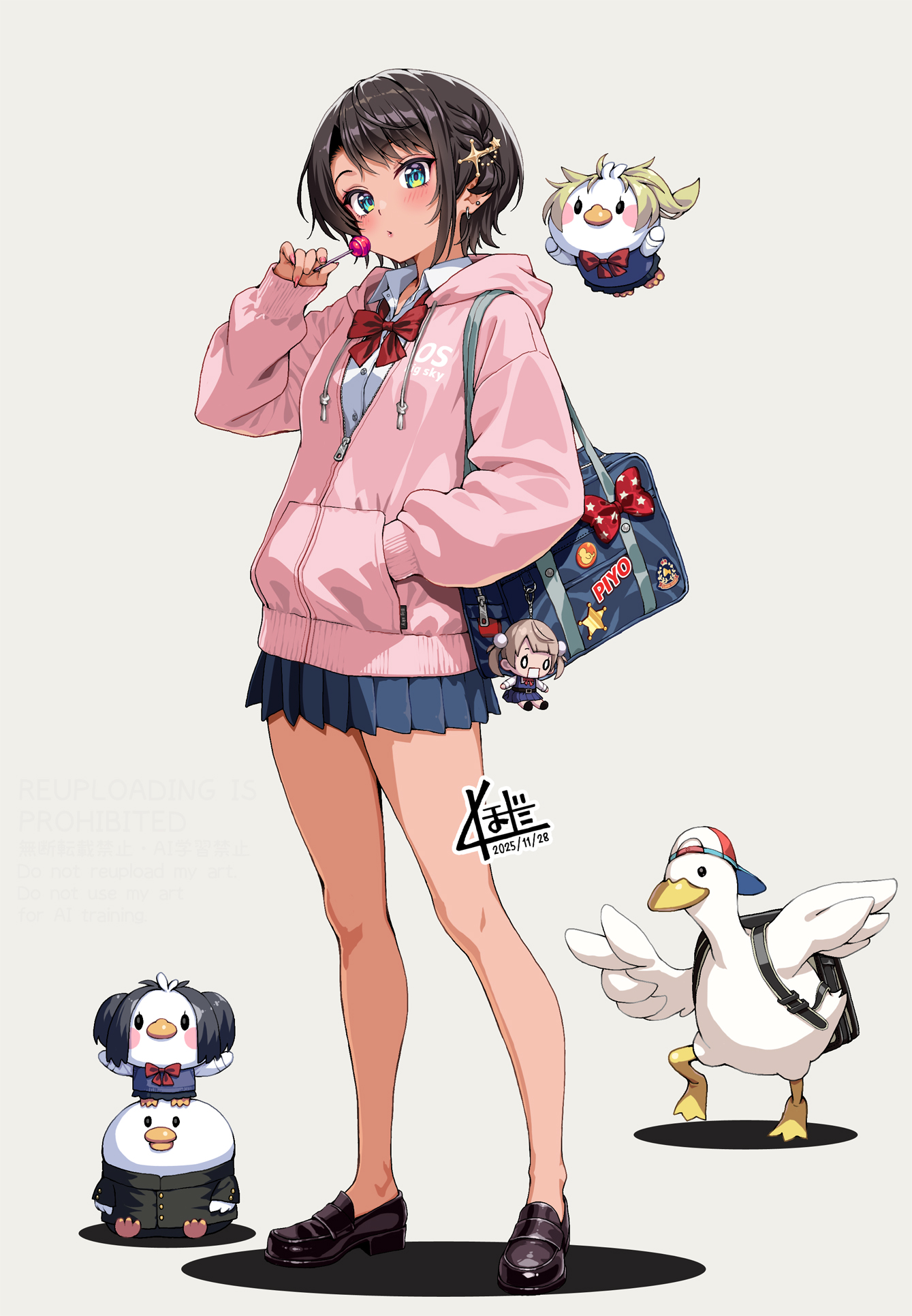 The Big ImageBoard (TBIB) - 1girl alternate costume bag bare legs bird ...