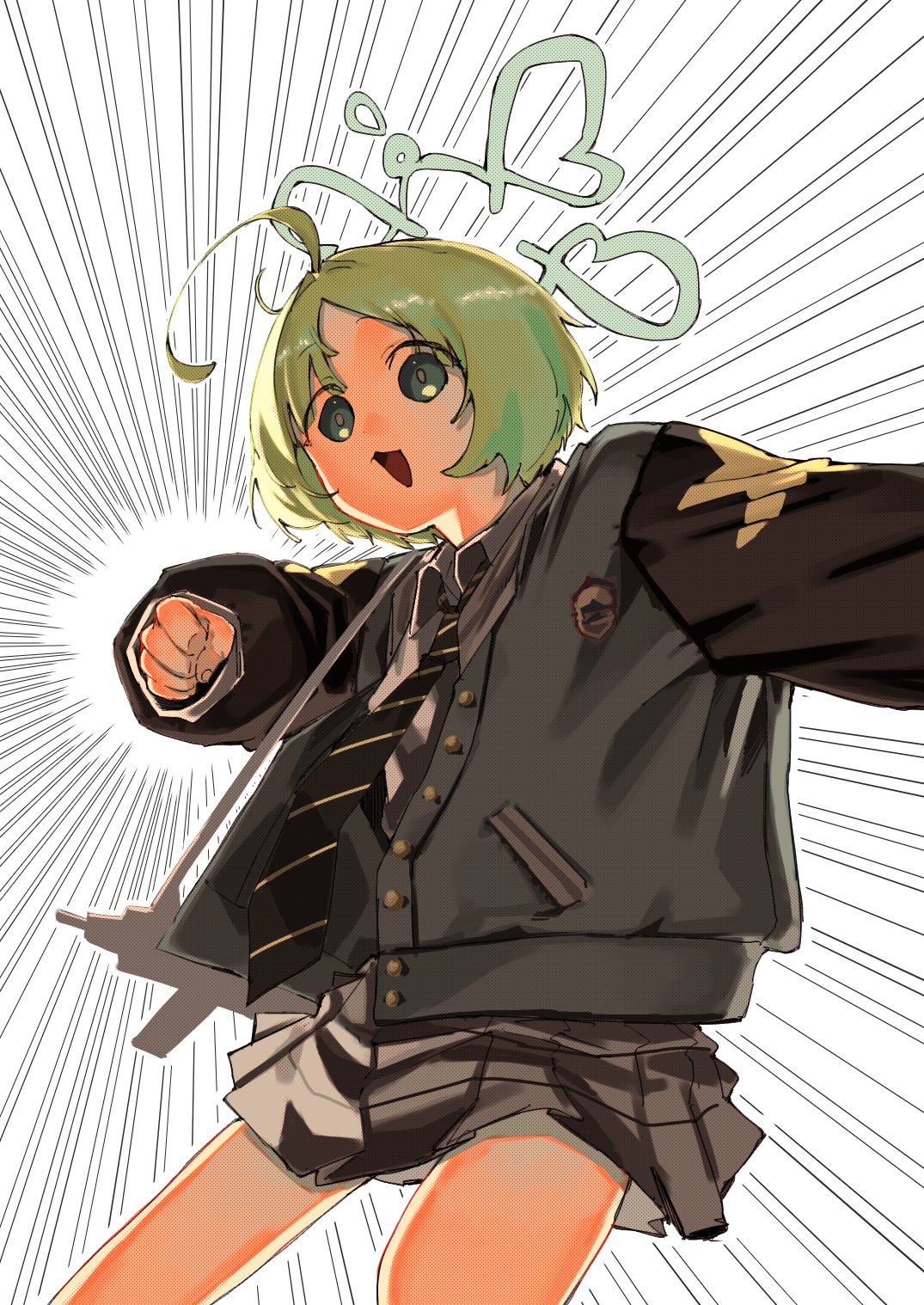 The Big ImageBoard (TBIB) - 1girl a (mitei7926) ahoge black necktie ...