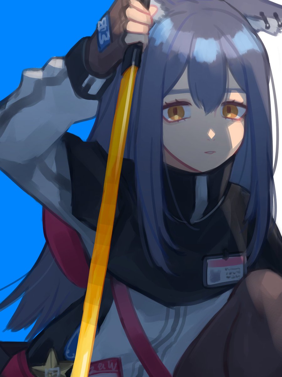 The Big ImageBoard (TBIB) - 1girl animal ears arknights bad id bad twitter id black gloves black ...