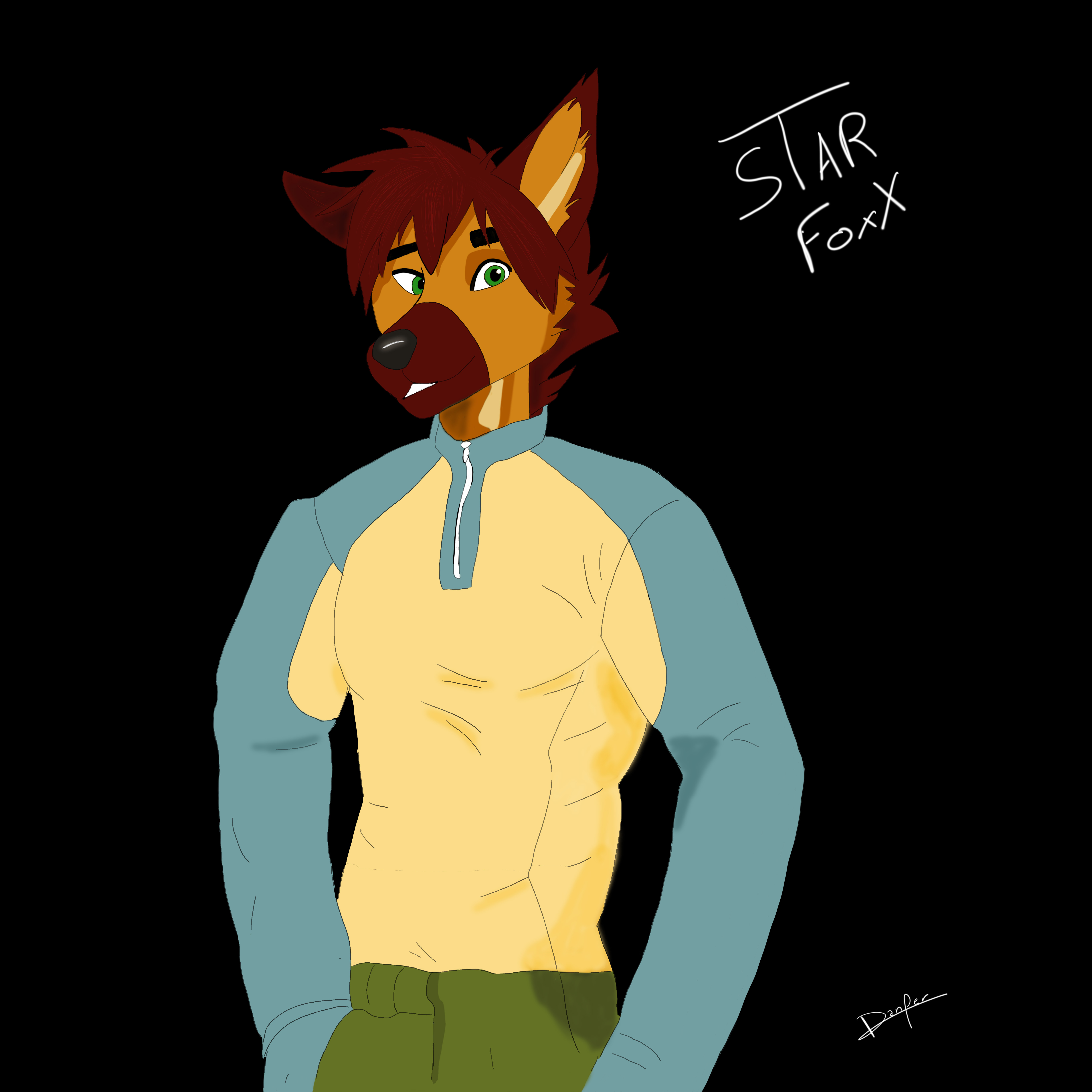 The Big ImageBoard (TBIB) - absurd res anthro black background black nose canid canine clothing ...