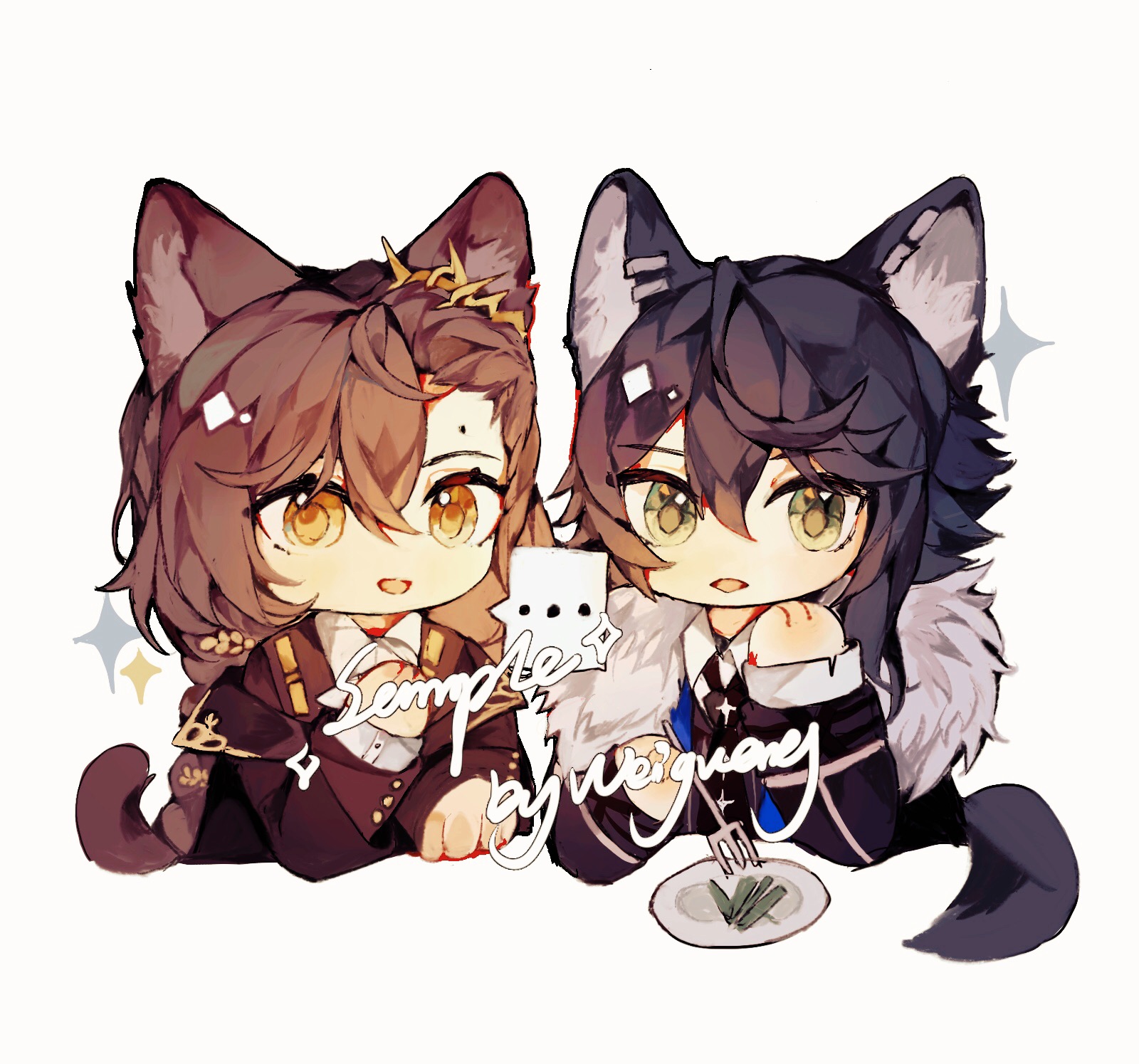 The Big ImageBoard (TBIB) - ... 1boy 1girl :d animal ear fluff animal ears arknights bangs black ...