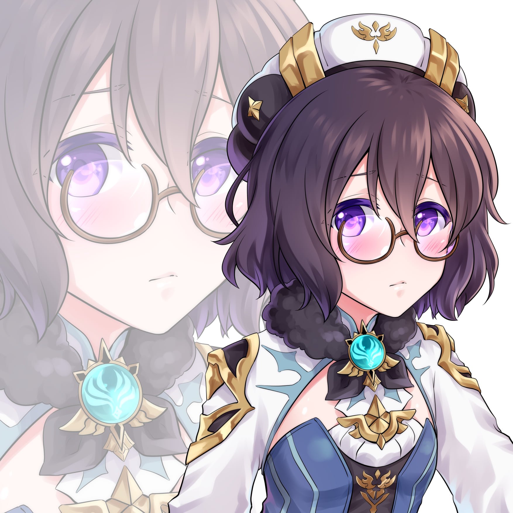 The Big Imageboard Tbib 1girl Bespectacled Black Hair Breasts