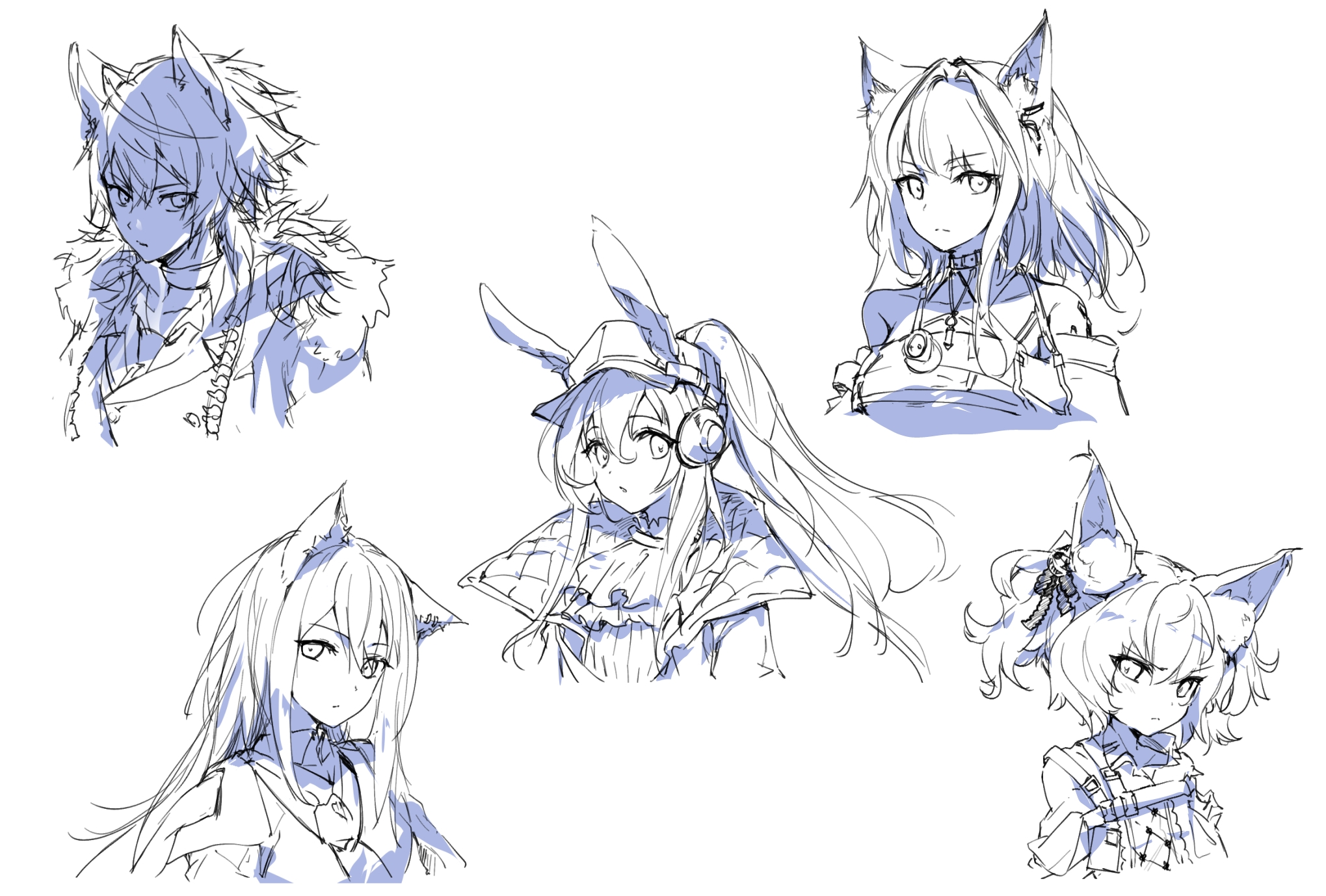 The Big ImageBoard (TBIB) - 1boy 4girls amiya (arknights) animal ear fluff animal ears arknights ...