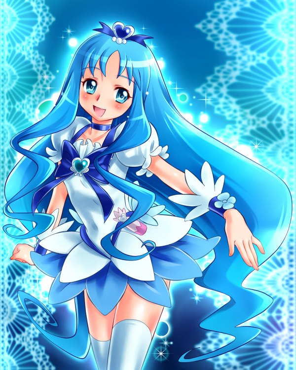 The Big ImageBoard (TBIB) - blue eyes blue hair blush cure marine dress ...