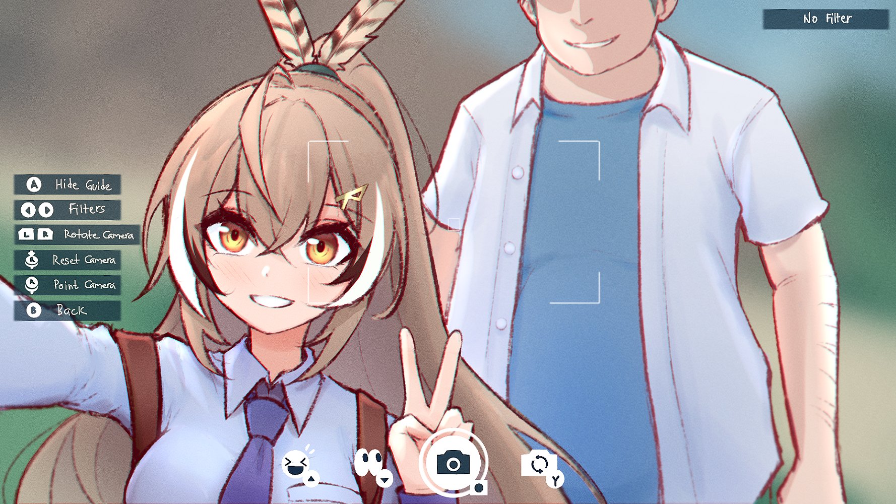 The Big ImageBoard (TBIB) - 1boy 1girl age difference ahoge backpack bag bangs blue necktie blue ...