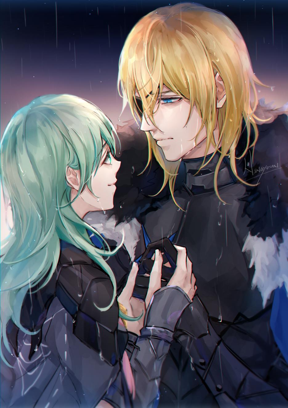 The Big ImageBoard (TBIB) - 1boy 1girl armor artist name black gloves ...