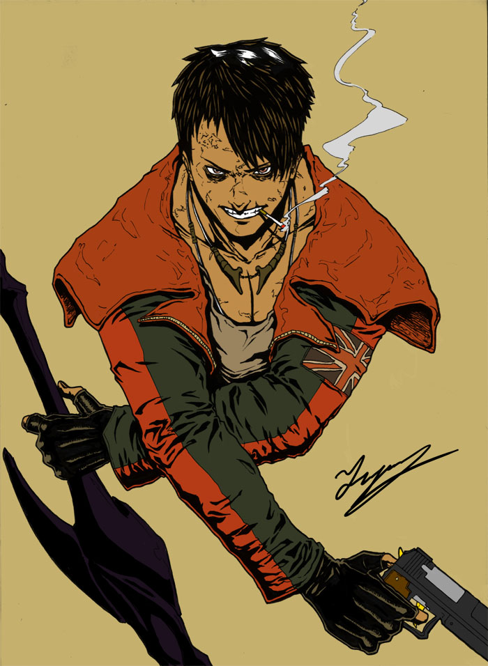 The Big ImageBoard (TBIB) - black hair capcom cigarette dante dante ...