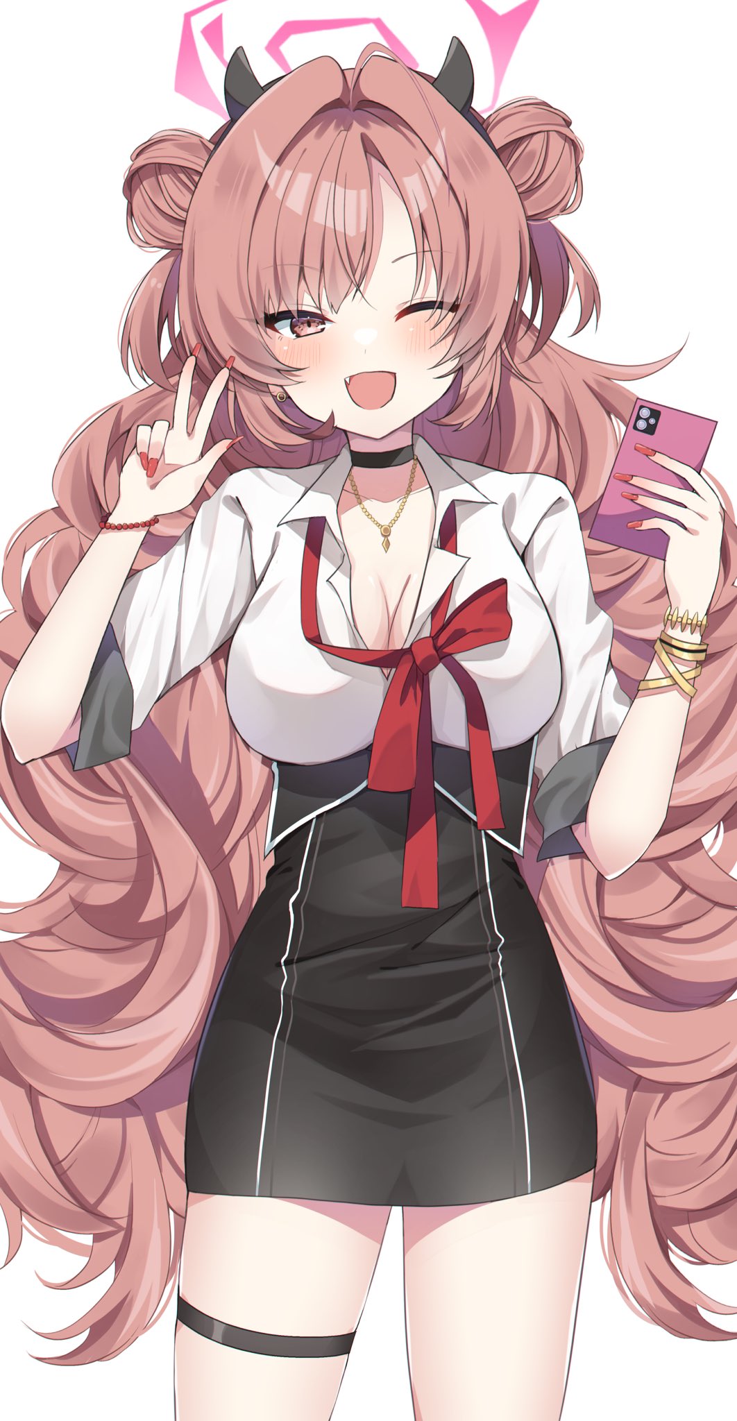 The Big Imageboard Tbib 1girl Blue Archive Blush Breasts Brown Eyes