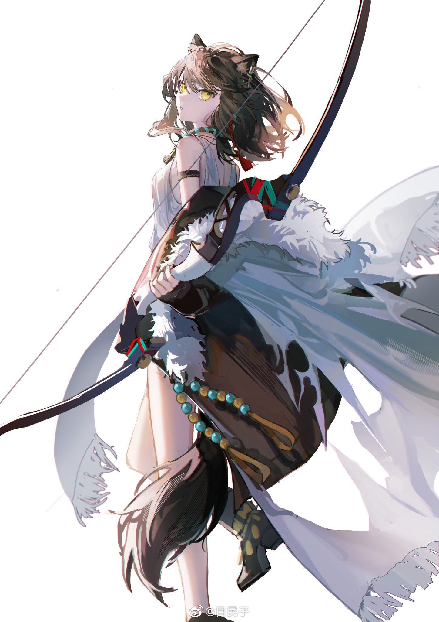 The Big ImageBoard (TBIB) - 1girl animal ears arknights bare shoulders bow (weapon) breasts ...