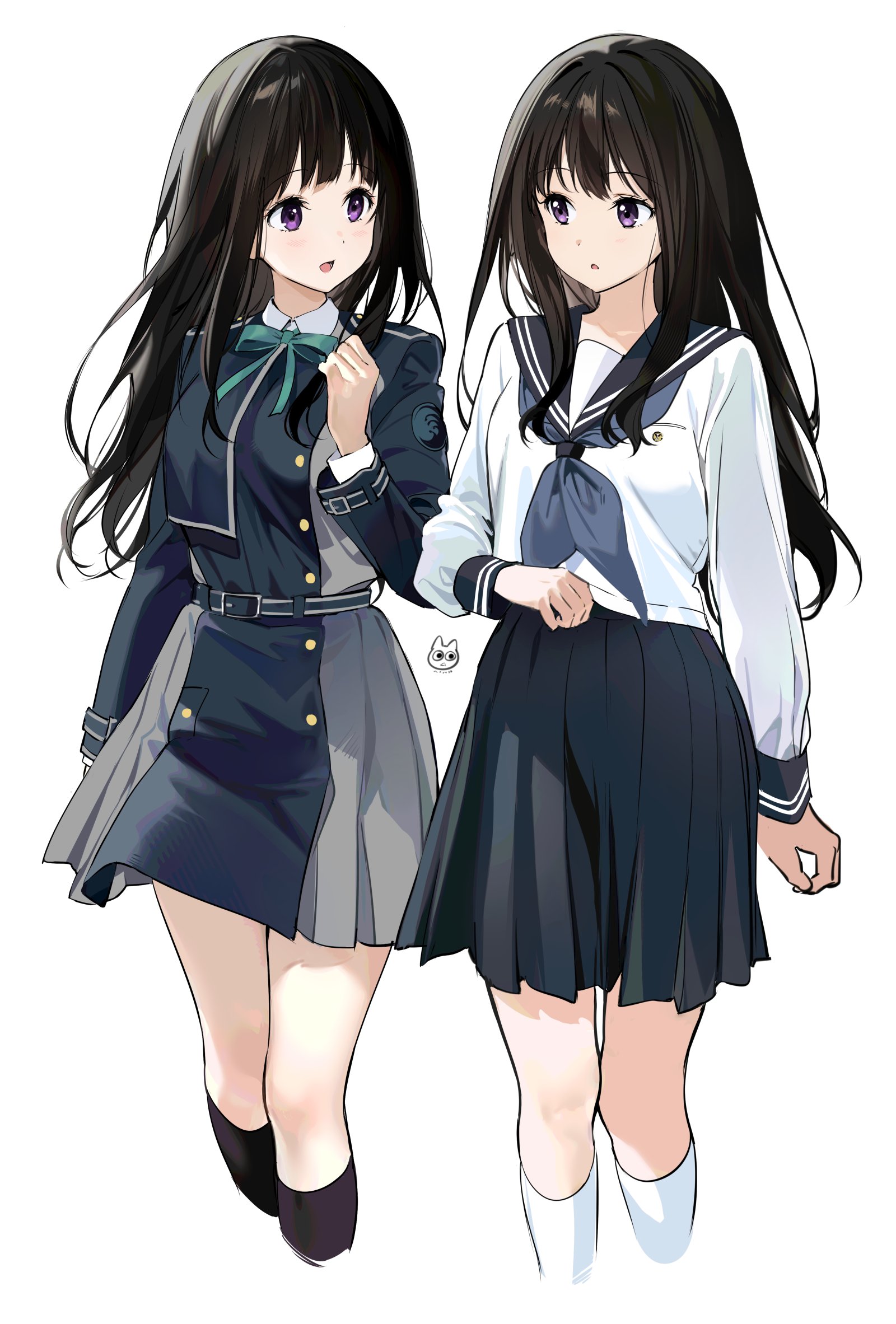 The Big ImageBoard (TBIB) - 2girls bangs black hair chitanda eru dual persona highres hyouka ...