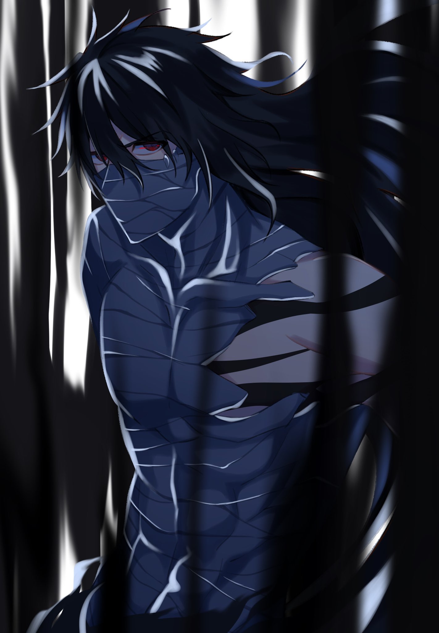 The Big ImageBoard (TBIB) - 1boy 21 isbivm black hair bleach hair ...