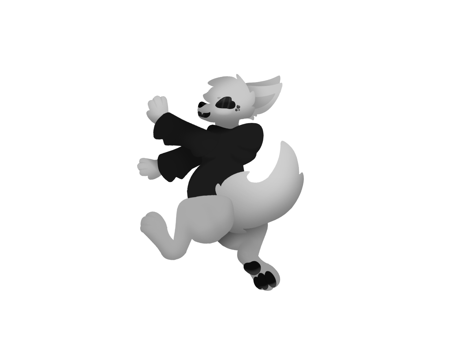The Big Imageboard Tbib Anthro Ass Up Black Clothing Black Hoodie Black Topwear Butt Canid