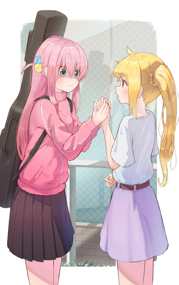 The Big ImageBoard (TBIB) - 2girls bangs belt blonde hair blue eyes bocchi the rock! closed ...