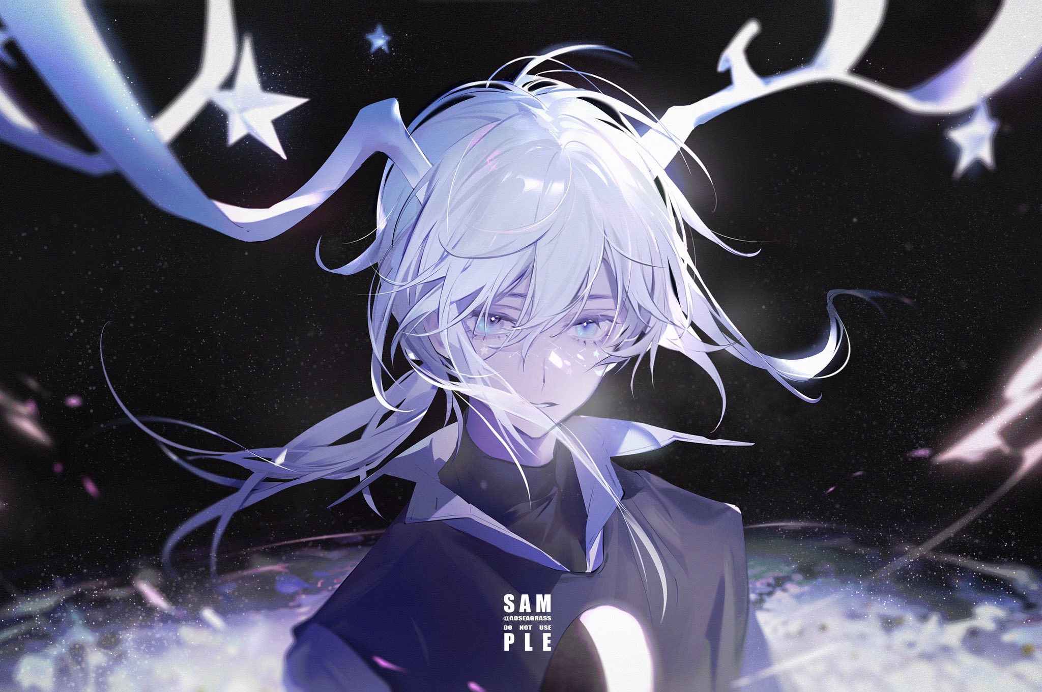 The Big ImageBoard (TBIB) - 1boy aoseagrass bad id bad twitter id bishounen blue eyes collared ...