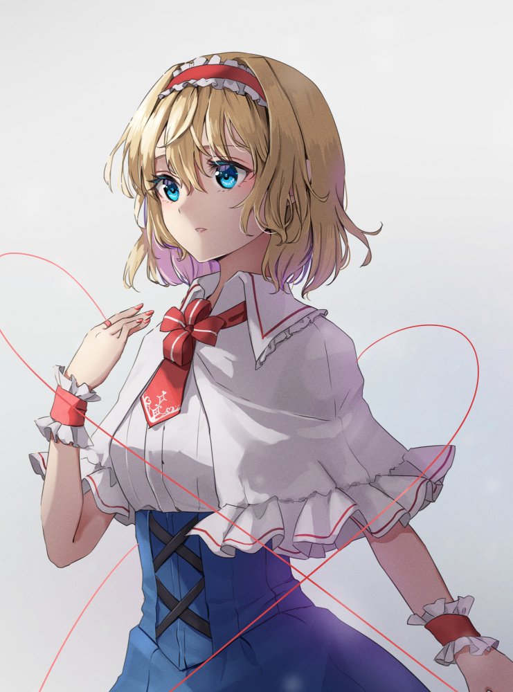 The Big ImageBoard (TBIB) - 1girl alice margatroid blonde hair blue dress blue eyes capelet ...