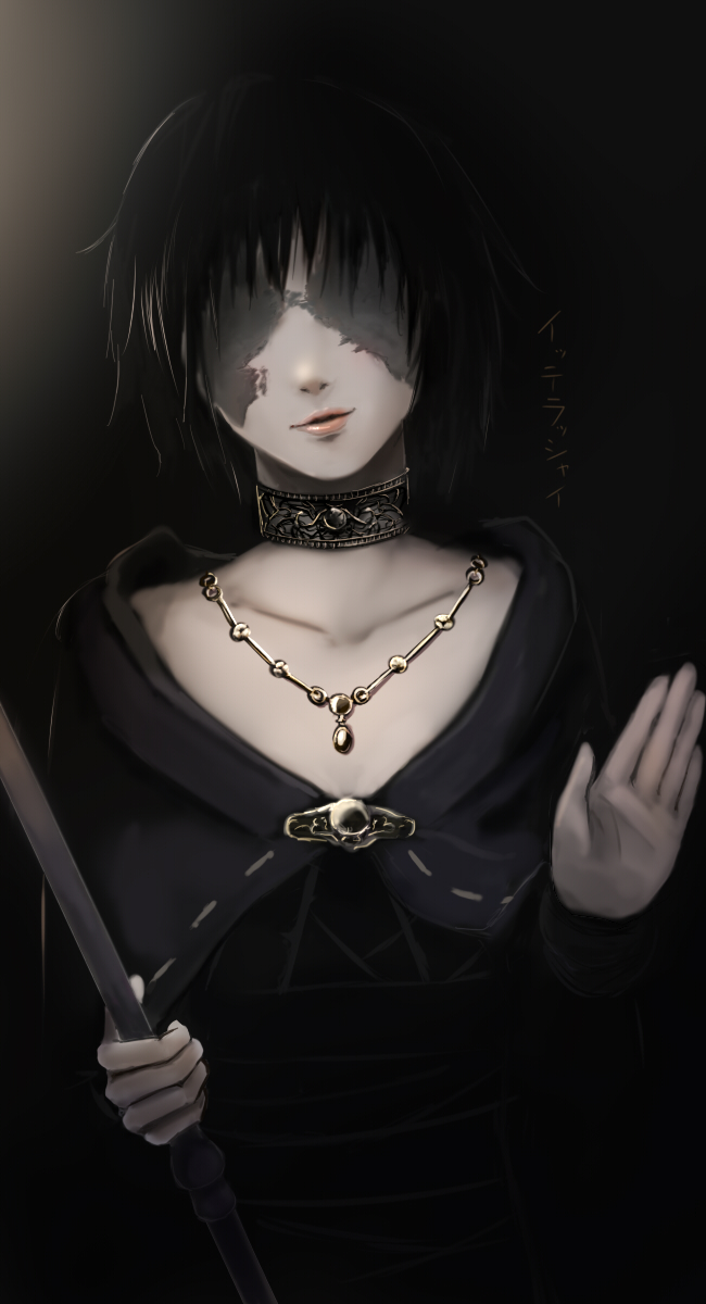 The Big Imageboard Tbib Black Hair Choker Demons Souls Demons