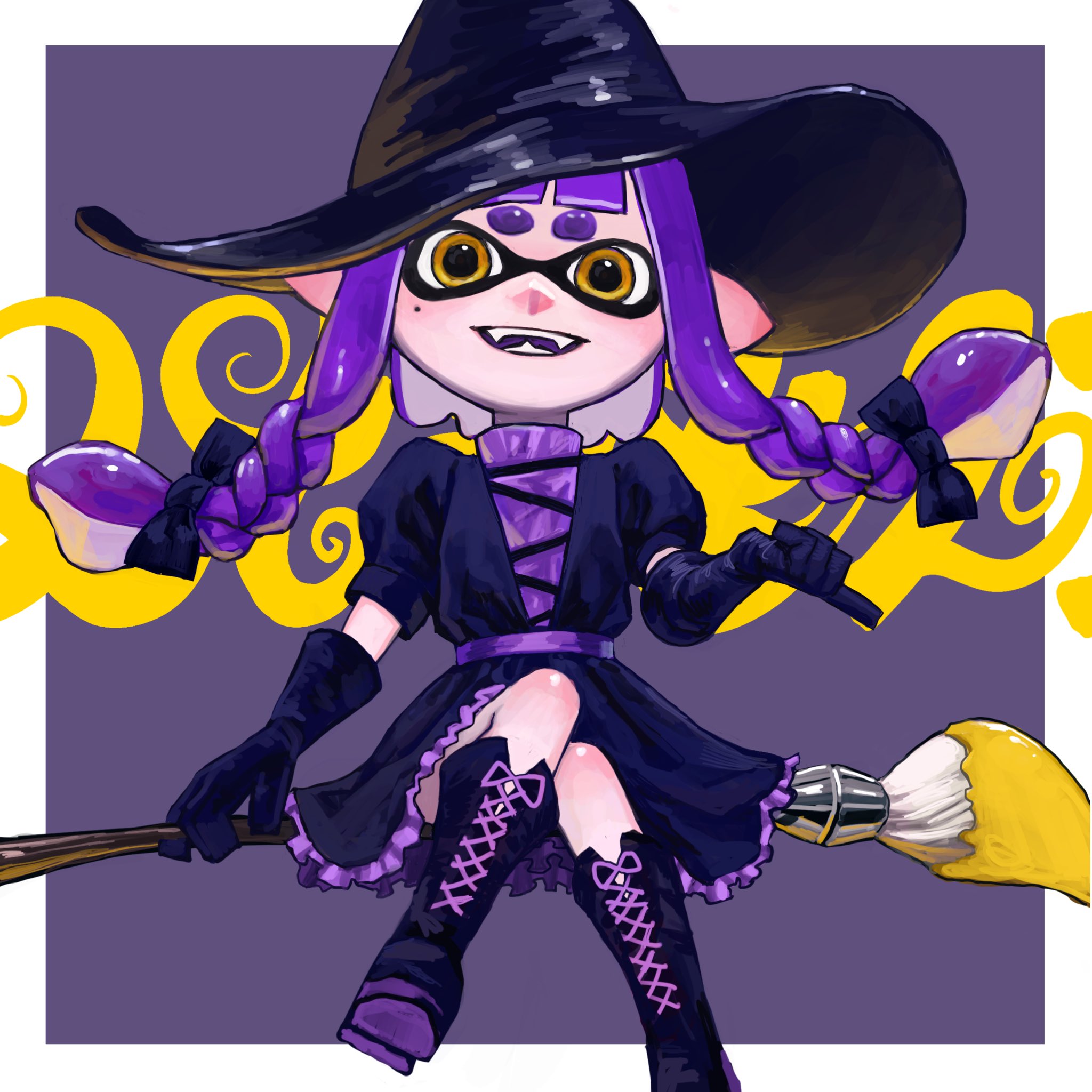 The Big ImageBoard (TBIB) - 1girl bangs black bow black dress black footwear black gloves black ...