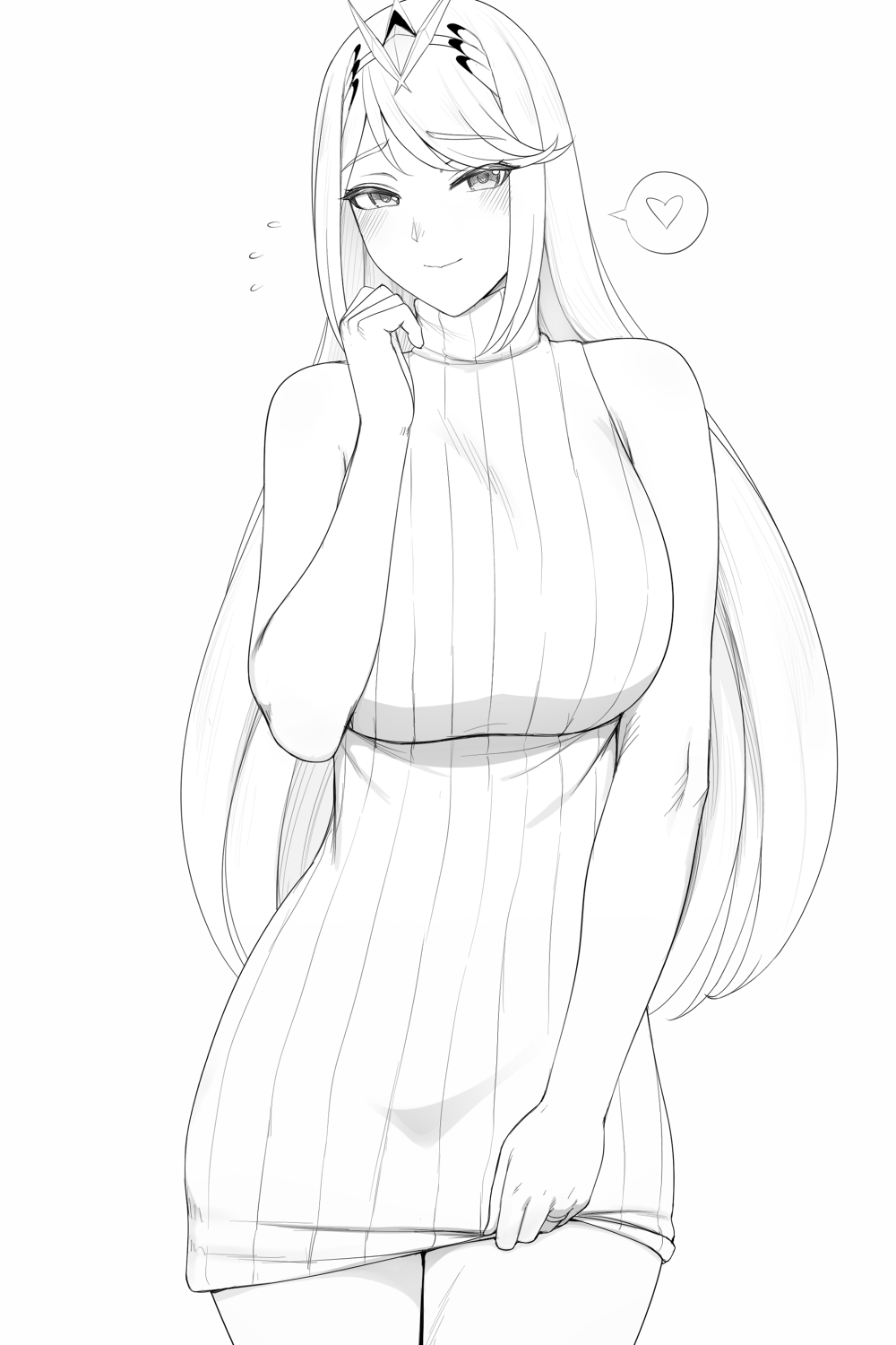 The Big Imageboard Tbib 1girl Bare Arms Bare Shoulders Blush