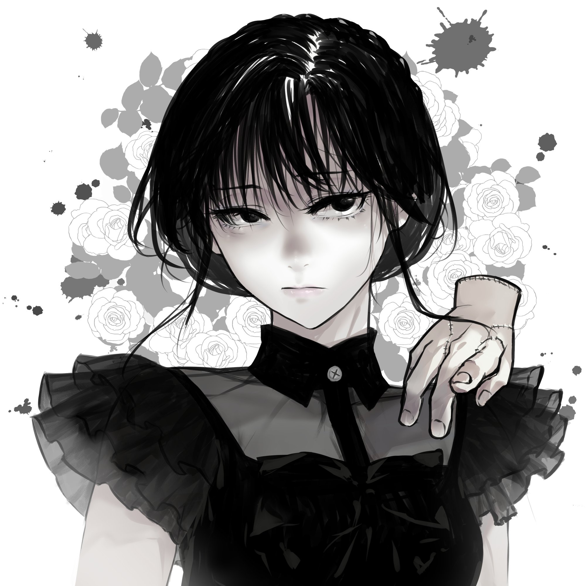 The Big ImageBoard (TBIB) - 1girl addams family animification black ...