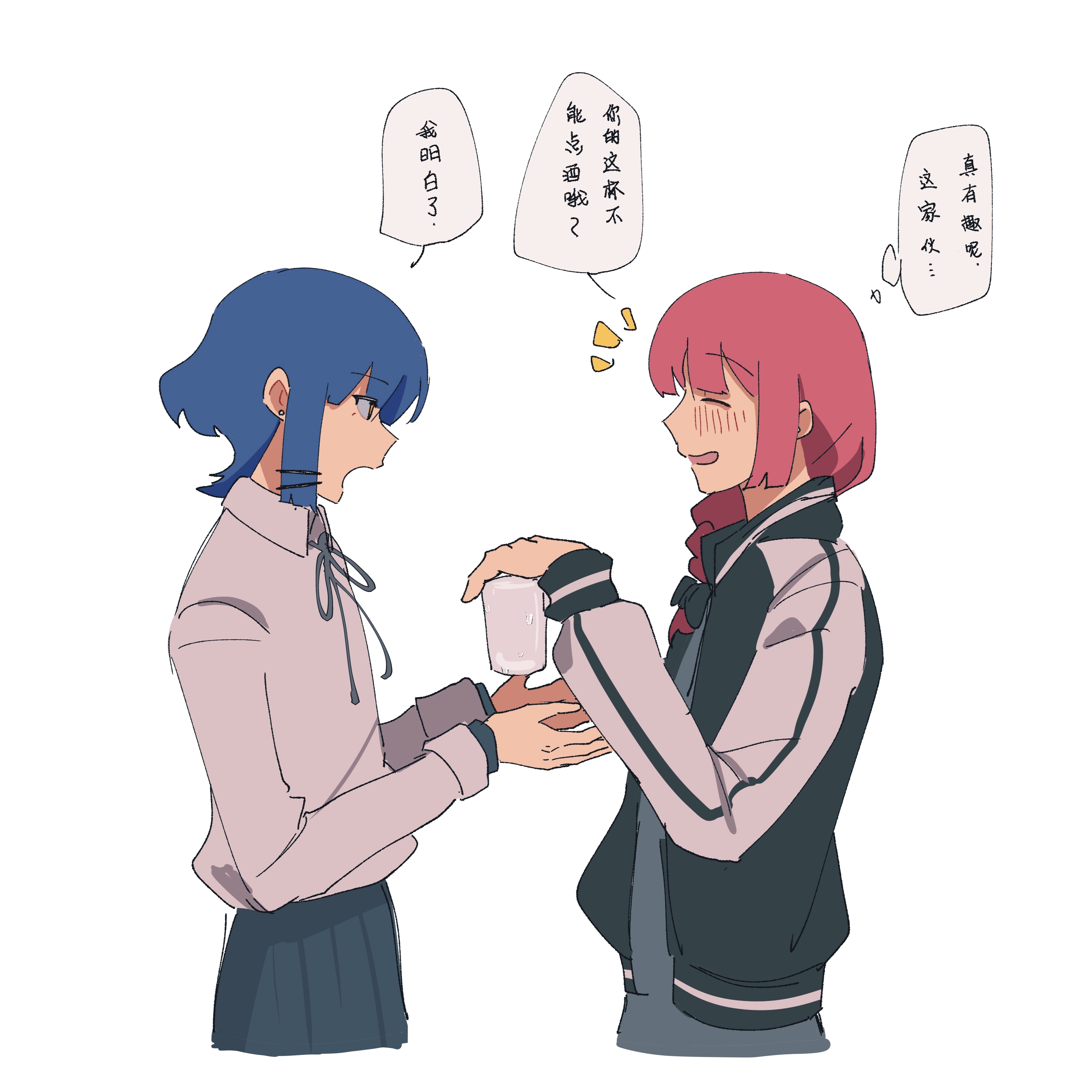 The Big ImageBoard (TBIB) - 2girls absurdres bangs black bow black jacket black nails black ...