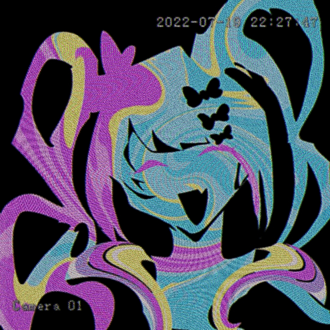 The Big ImageBoard (TBIB) - 1girl :d abstract black background black bow bow chouzetsusaikawa ...