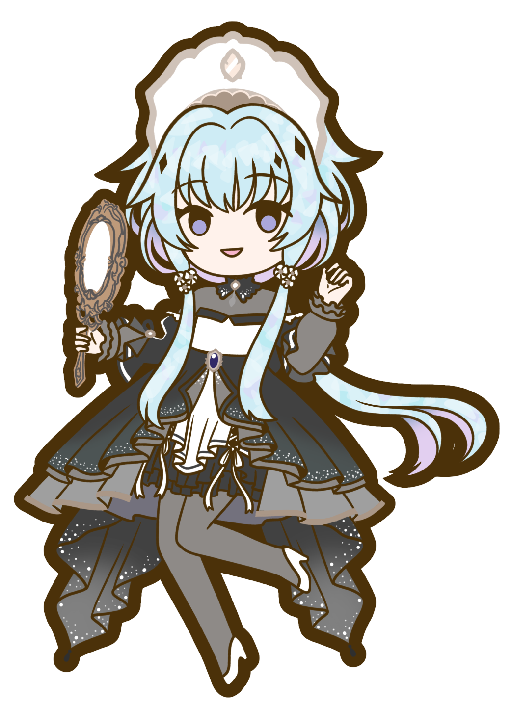 The Big ImageBoard (TBIB) - 1girl :d bangs blue hair bonnet cross-laced ...