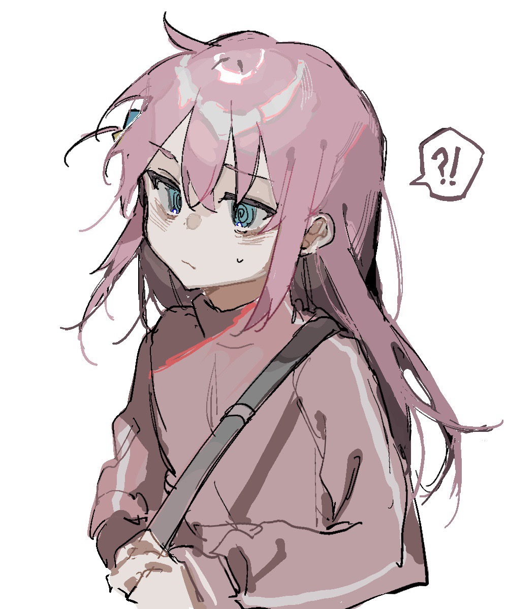 The Big ImageBoard (TBIB) - !? 1girl bangs blue eyes bocchi the rock! closed mouth cube hair ...