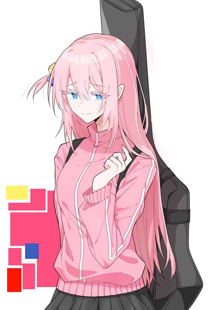 The Big ImageBoard (TBIB) - 1girl arm behind back bangs black skirt blue eyes bocchi the rock ...