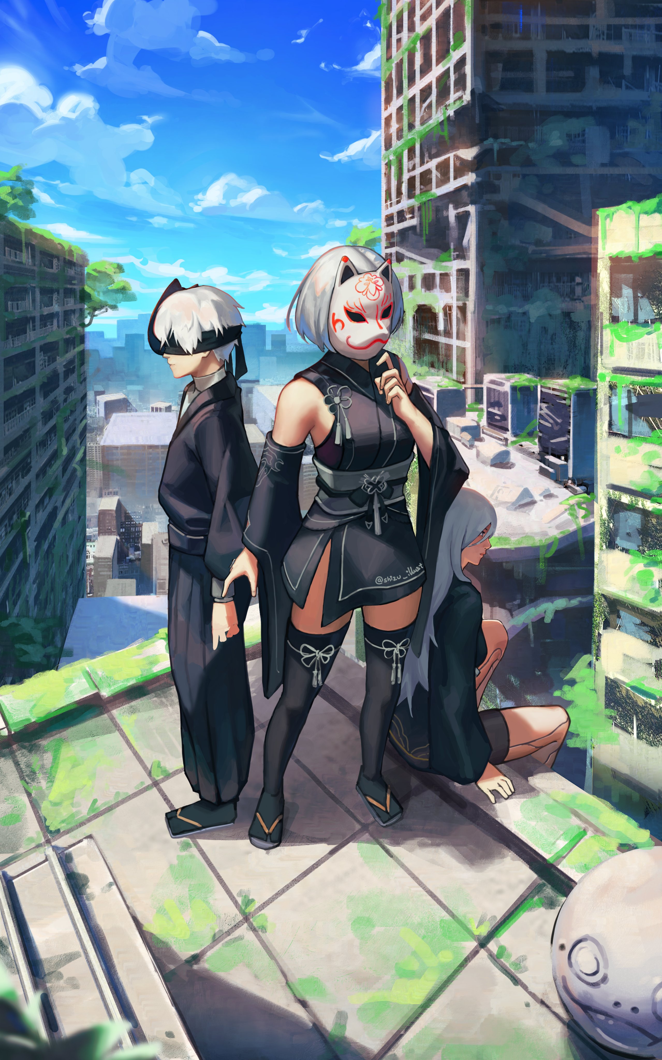 The Big ImageBoard (TBIB) - 1boy 2b (nier:automata) 2girls 9s (nier ...