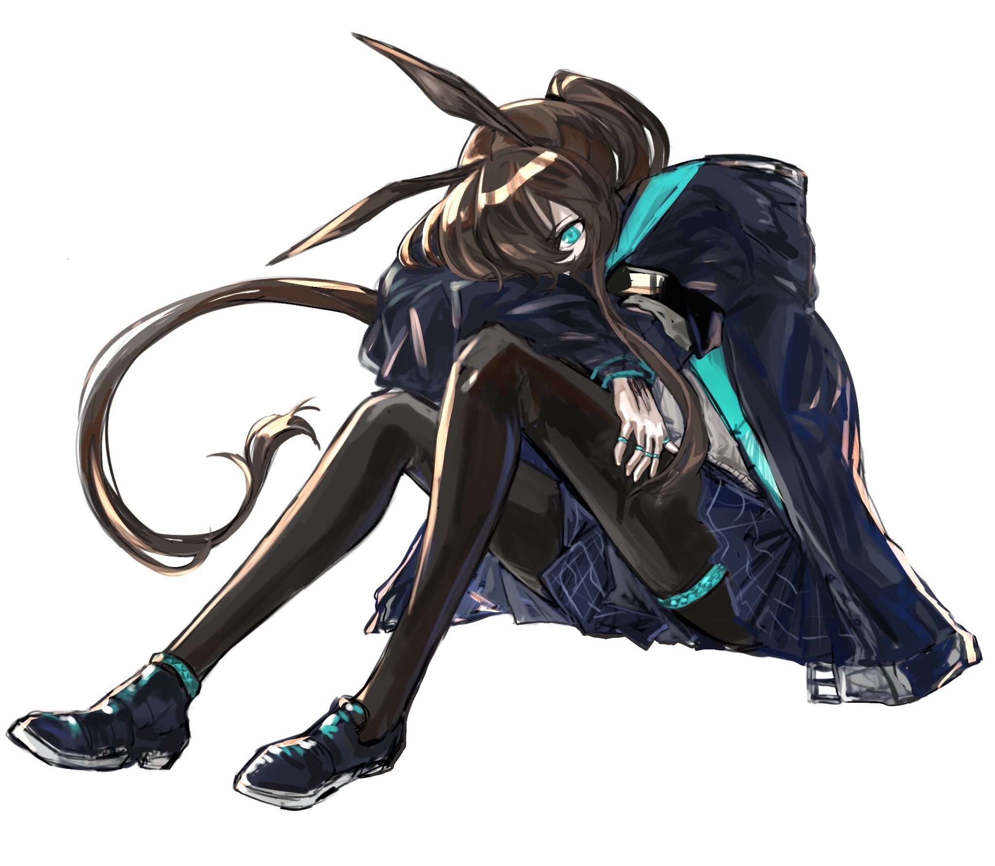 The Big ImageBoard (TBIB) - 1girl amiya (arknights) animal ears arknights bangs black footwear ...