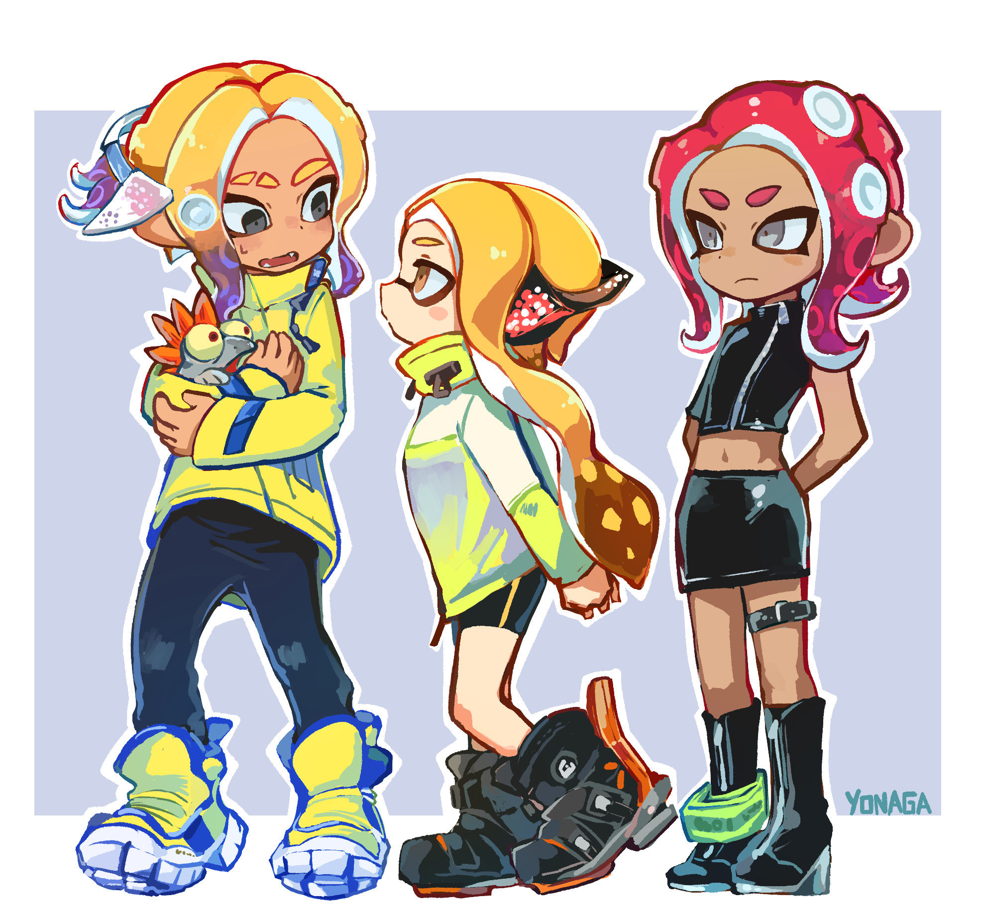 The Big ImageBoard (TBIB) - 1boy 2girls agent 3 (splatoon 3) agent 4 (splatoon) agent 8 ...