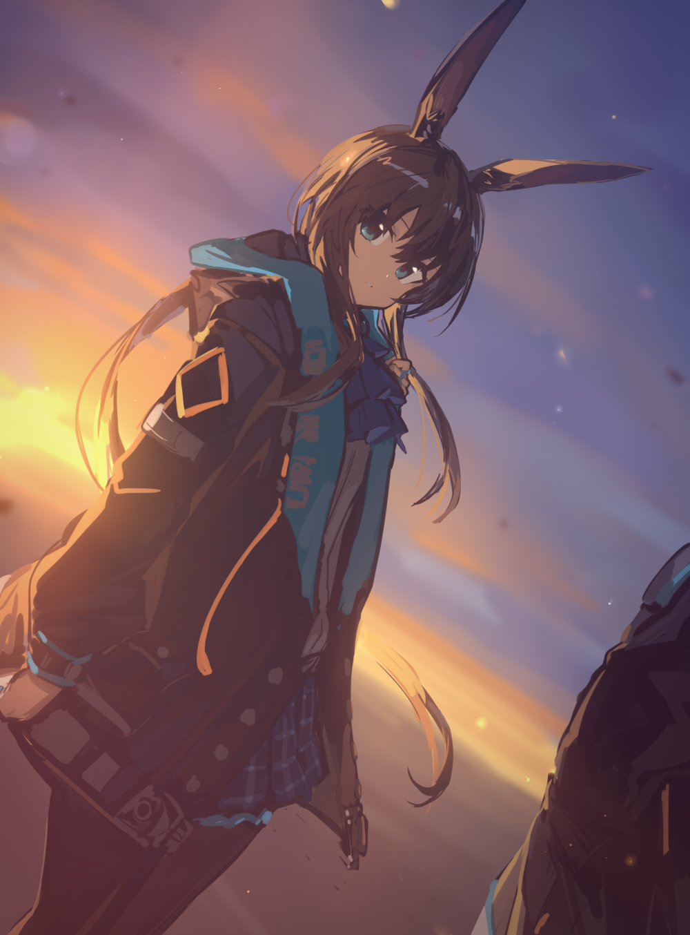 The Big ImageBoard (TBIB) - 1girl amiya (arknights) animal ears arknights ascot bangs black ...