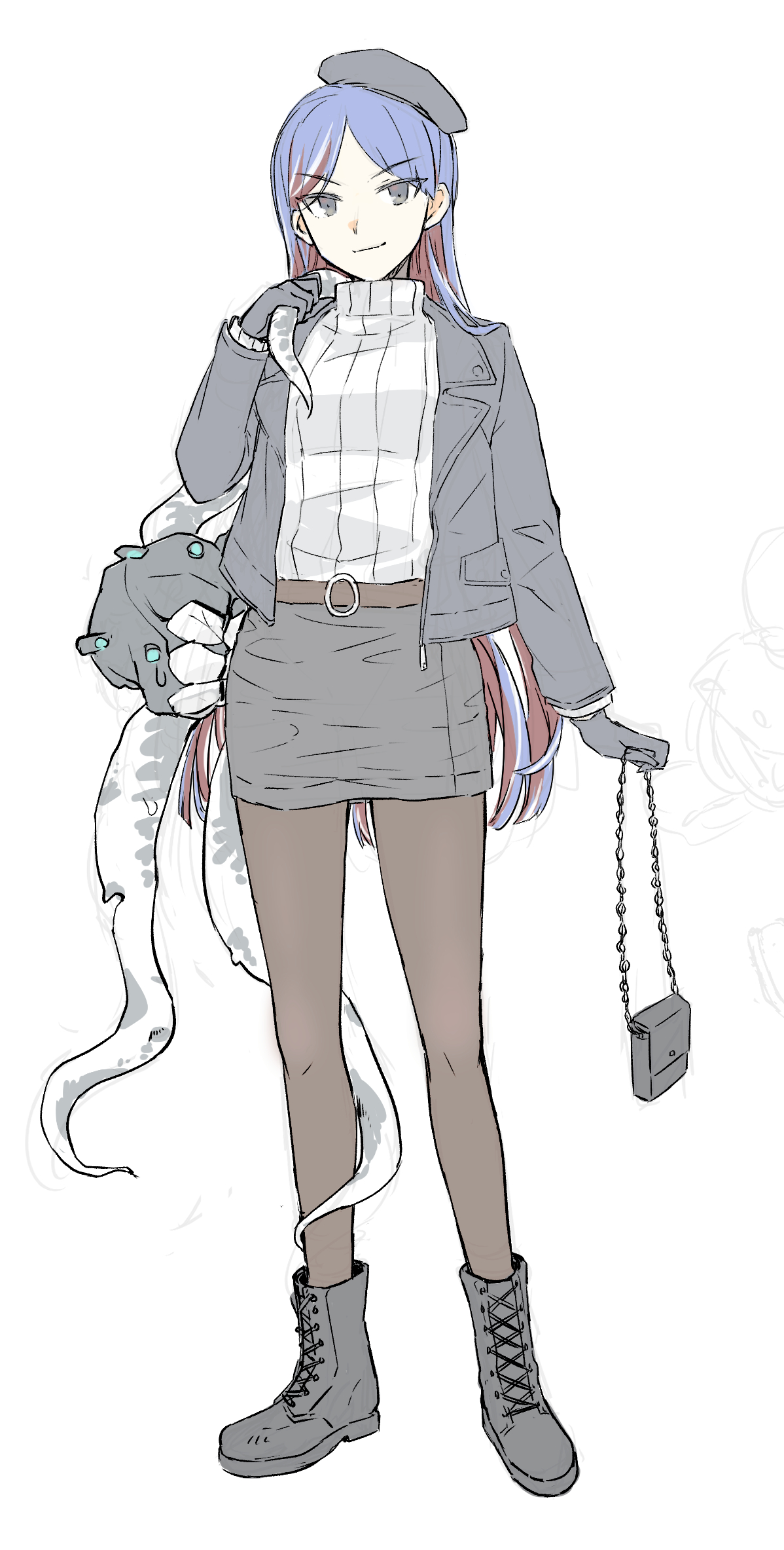 The Big ImageBoard (TBIB) - 1girl abyssal ship alternate costume bag beret black footwear black ...