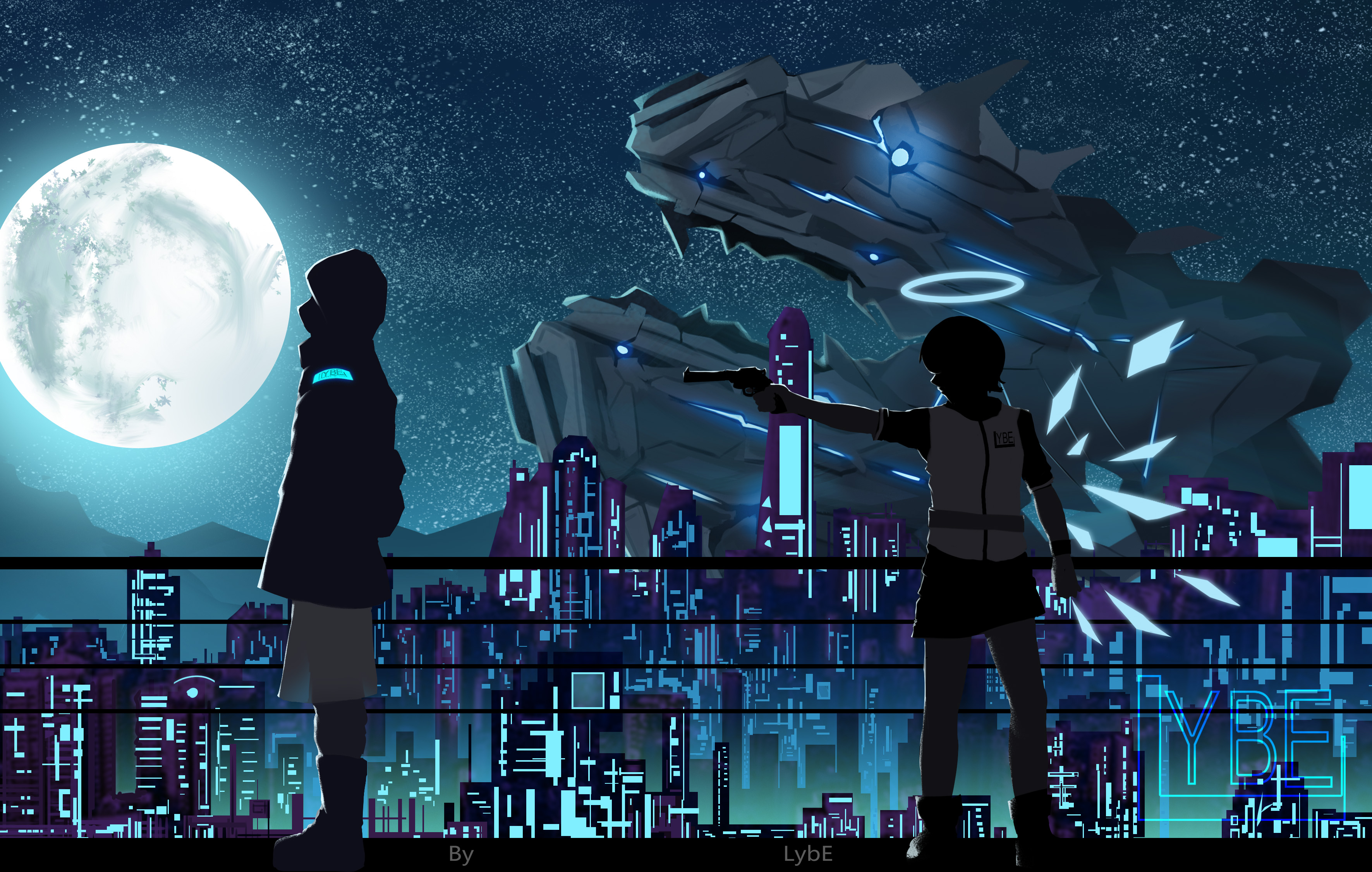 The Big ImageBoard (TBIB) - absurdres arknights black jacket cityscape ...