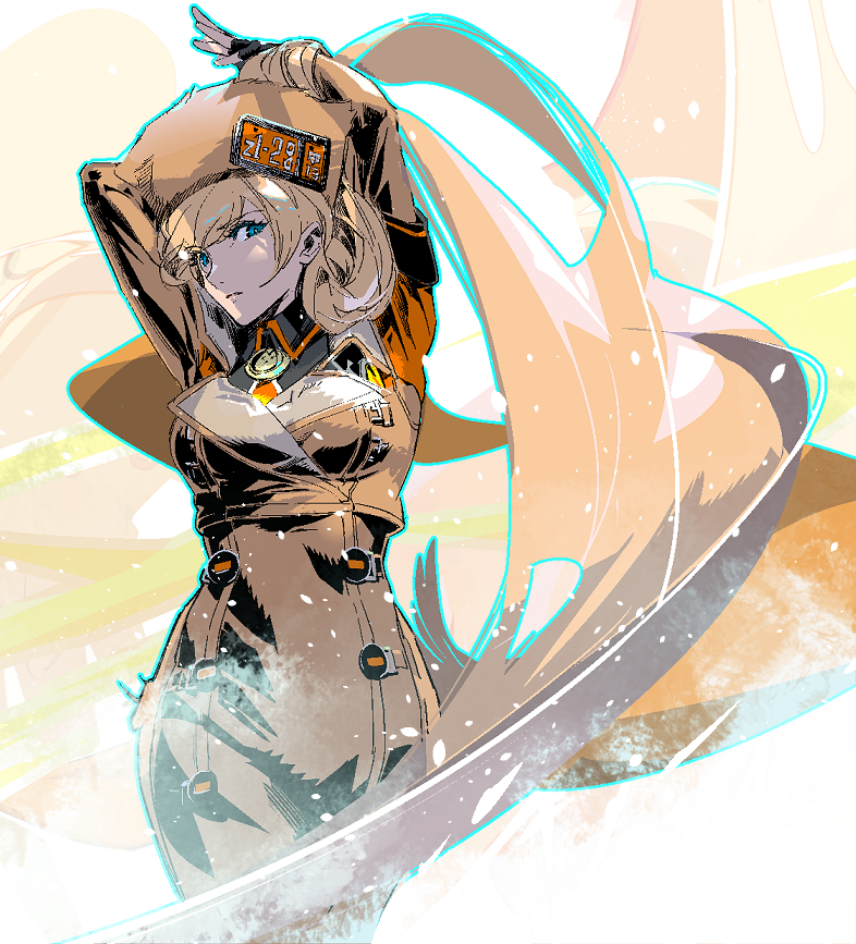 The Big ImageBoard (TBIB) - black gloves black shirt blonde hair blue eyes brown coat brown ...