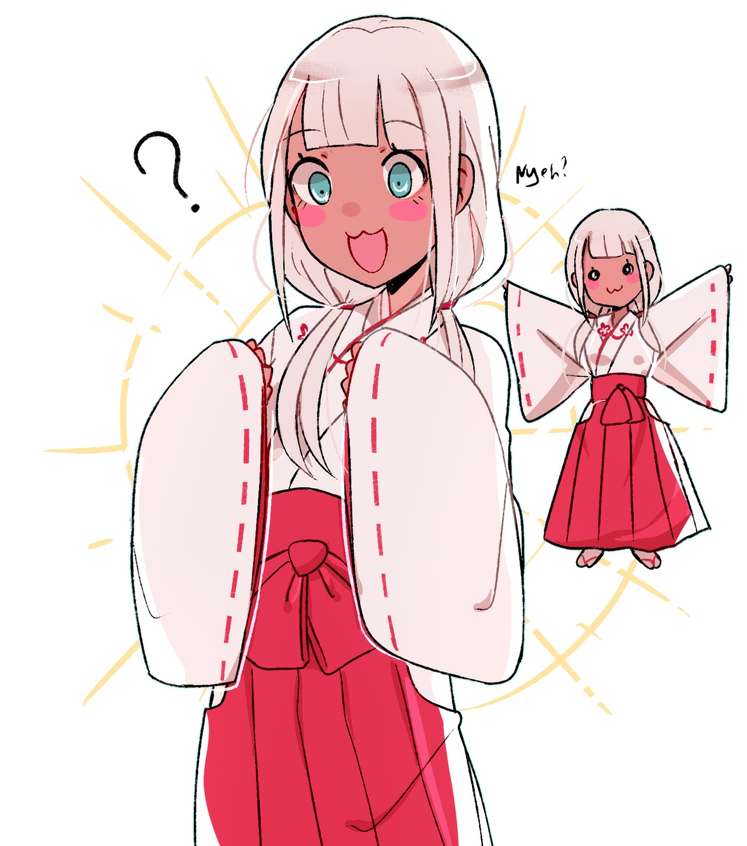 The Big ImageBoard (TBIB) - 1girl :d ? alternate costume bangs blunt bangs blush stickers ...