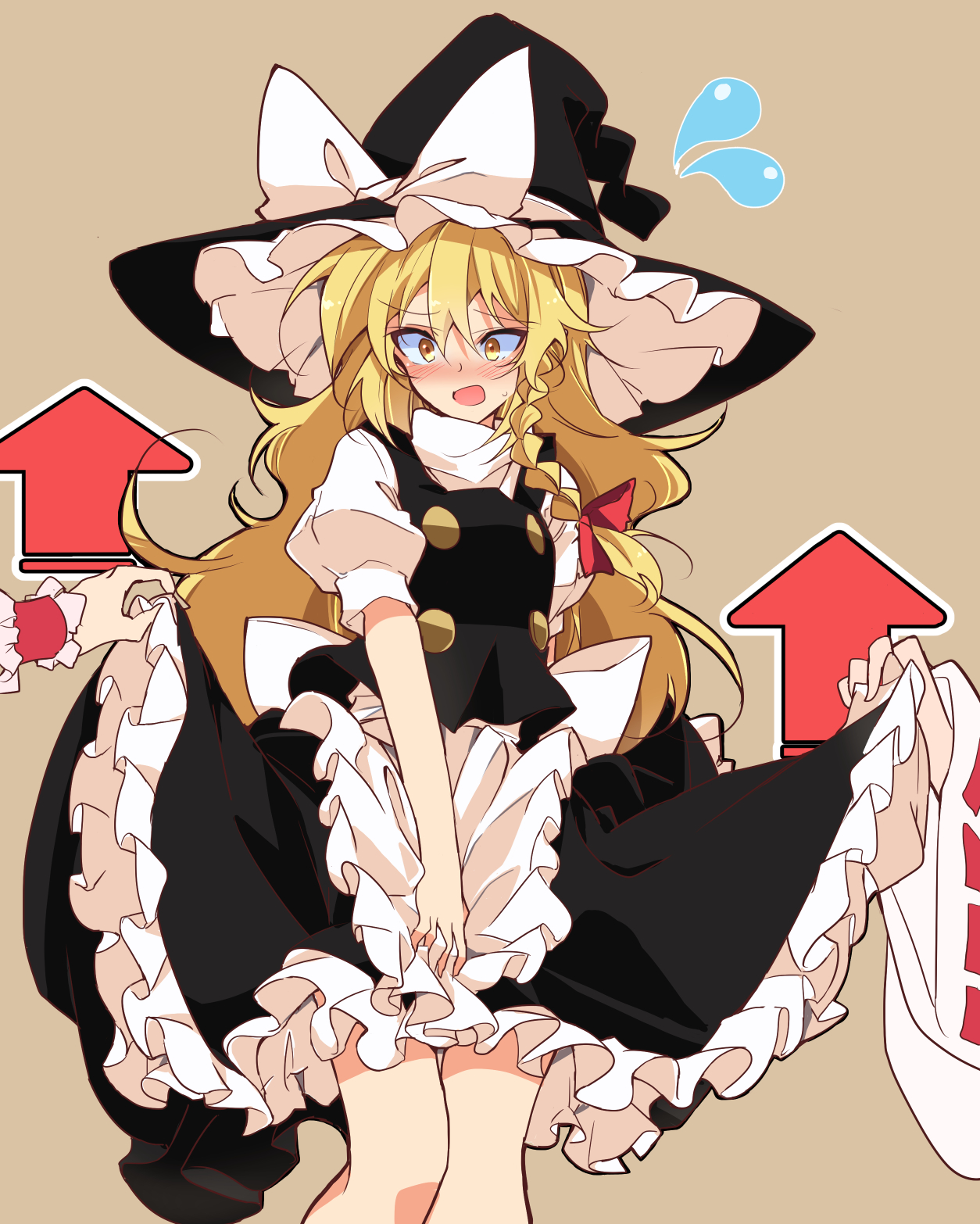 The Big ImageBoard (TBIB) - 3girls alice margatroid apron arrow (symbol) bangs black headwear ...