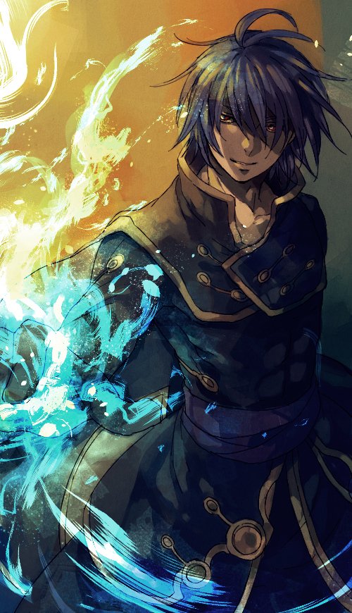 The Big ImageBoard (TBIB) - 1boy antenna hair black coat black gloves black hair black sash ...