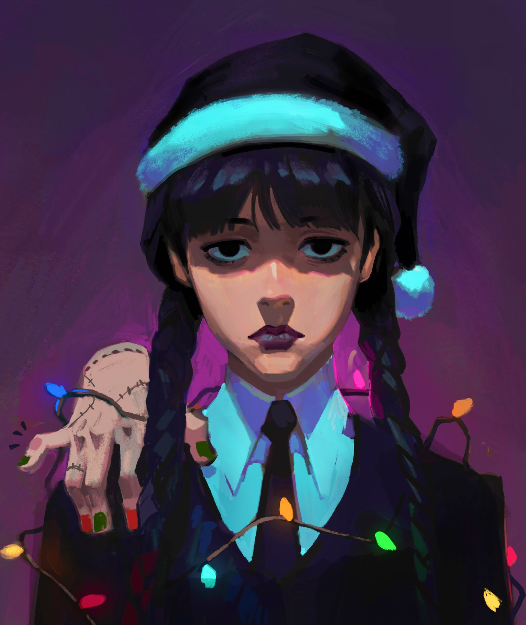 The Big ImageBoard (TBIB) - 1girl addams family black eyes black hair ...