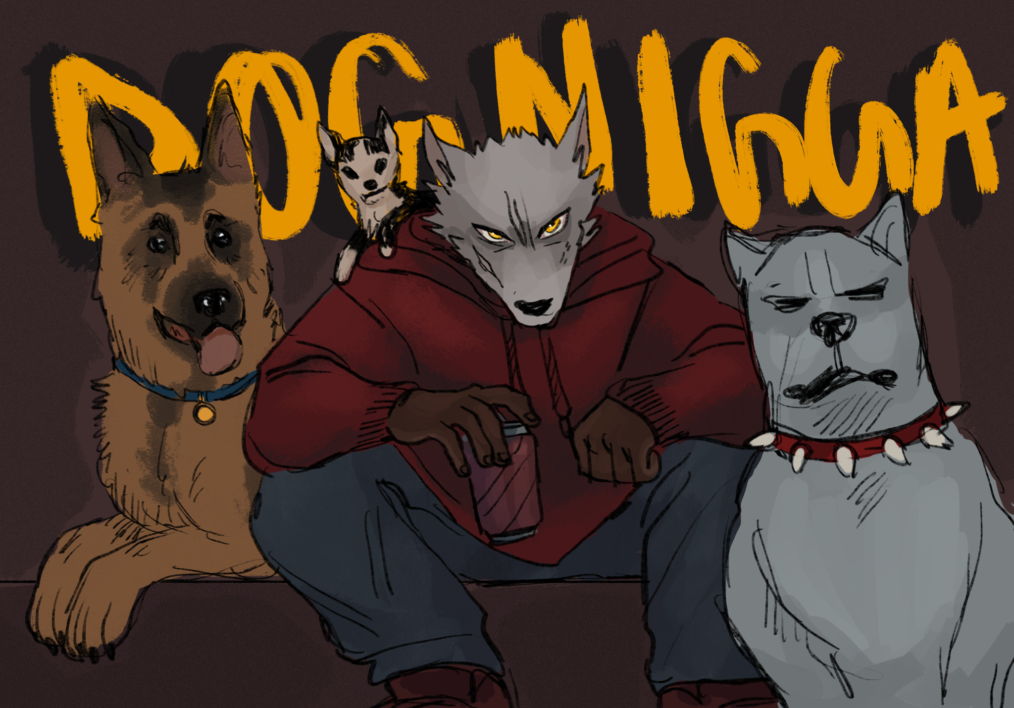 The Big ImageBoard (TBIB) - alien-doodles anthro bulldog canid canine ...