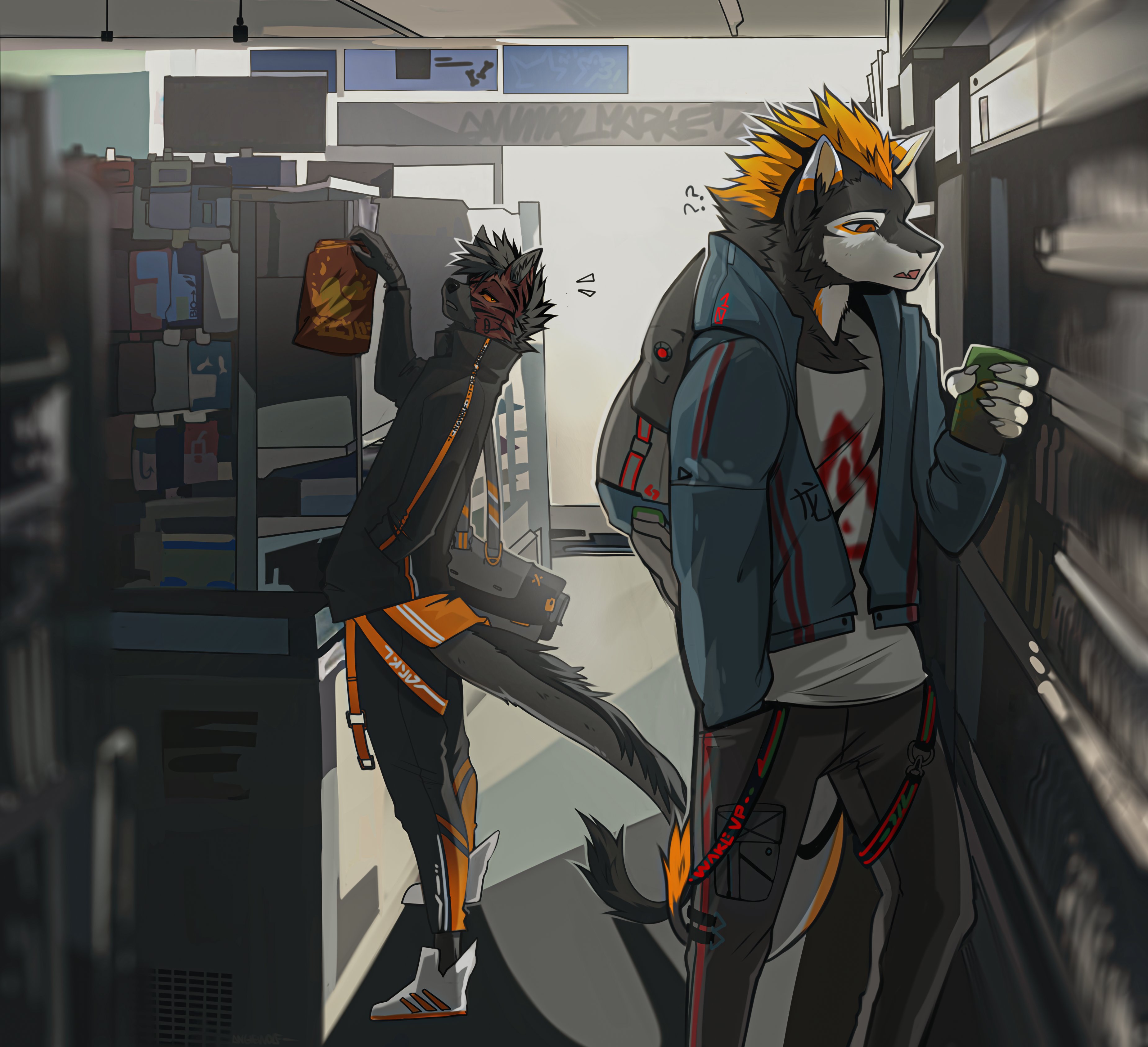 The Big ImageBoard (TBIB) - 2023 5 fingers absurd res angiewolf anthro backpack bag bottomwear ...