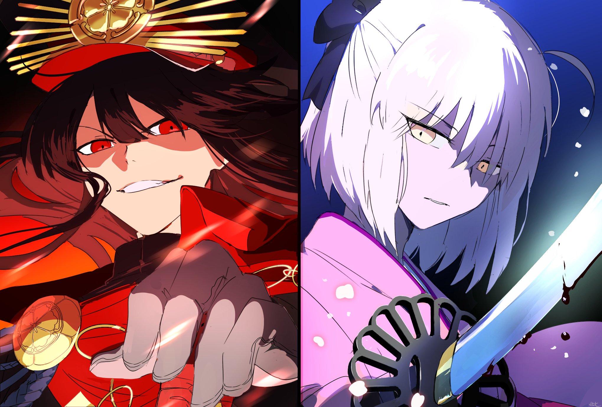 The Big ImageBoard (TBIB) - 2girls black bow black hair black headwear ...