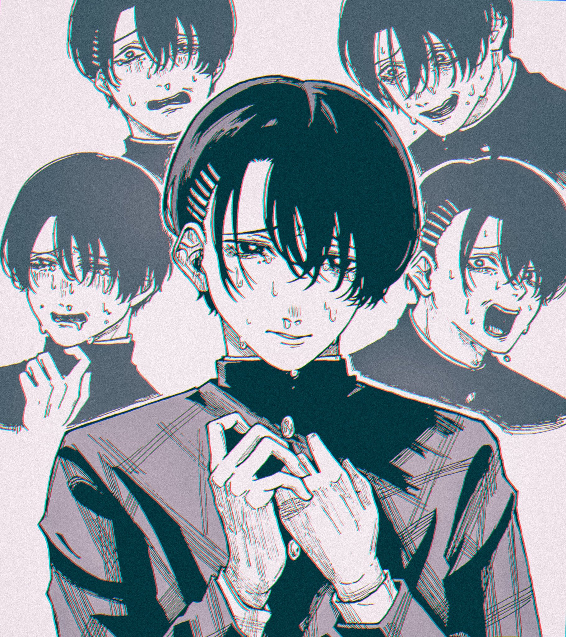 The Big ImageBoard (TBIB) - 1boy bangs black hair chainsaw man crying ...